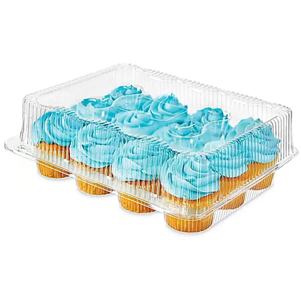 1 Dozen Cupcake Containers, Plastic Container For 12 Muffins — Bulk Mart