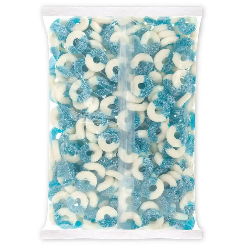 Albanese Gummi Blue Raspberry Rings Bulk 4 x 4.5 Lbs, Bulk Mart
