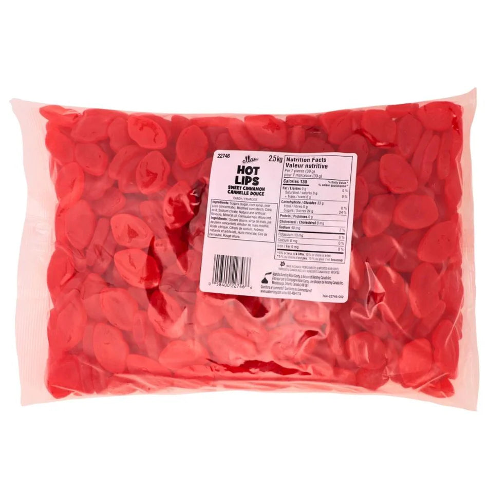Allan Hot Lips Sweet Cinnamon Bulk Gummy Candy 4 x 2.5 Kg — Bulk Mart
