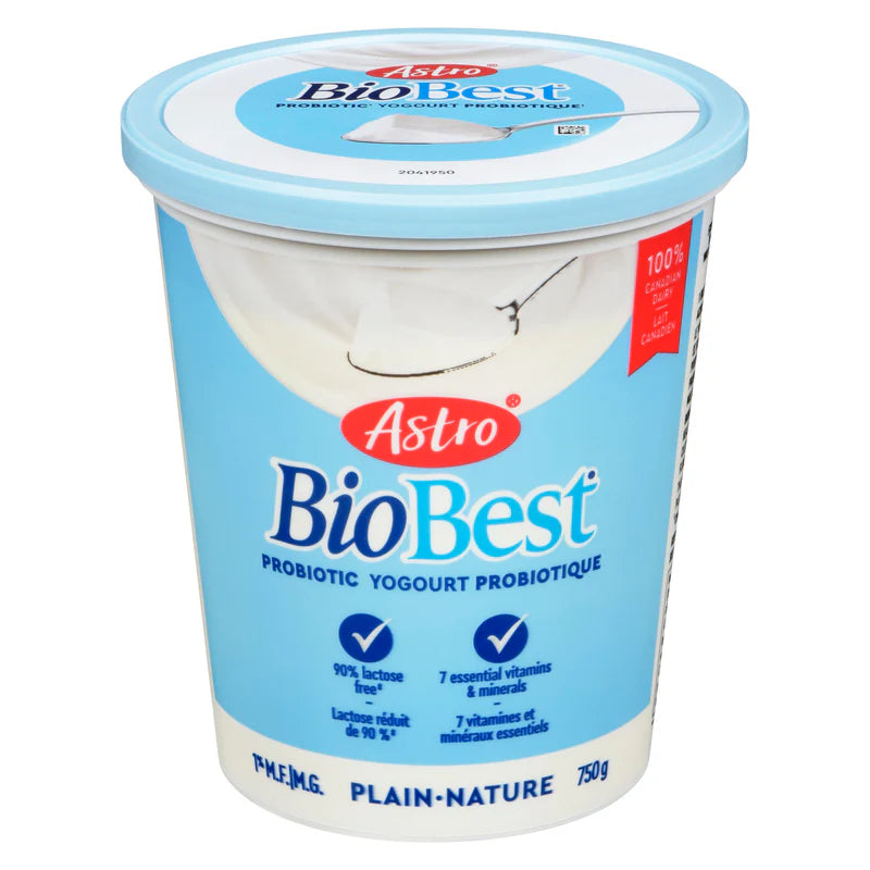 Biobest Probiotic Plain Yogurt 750g Astro, Bulk Mart Canada