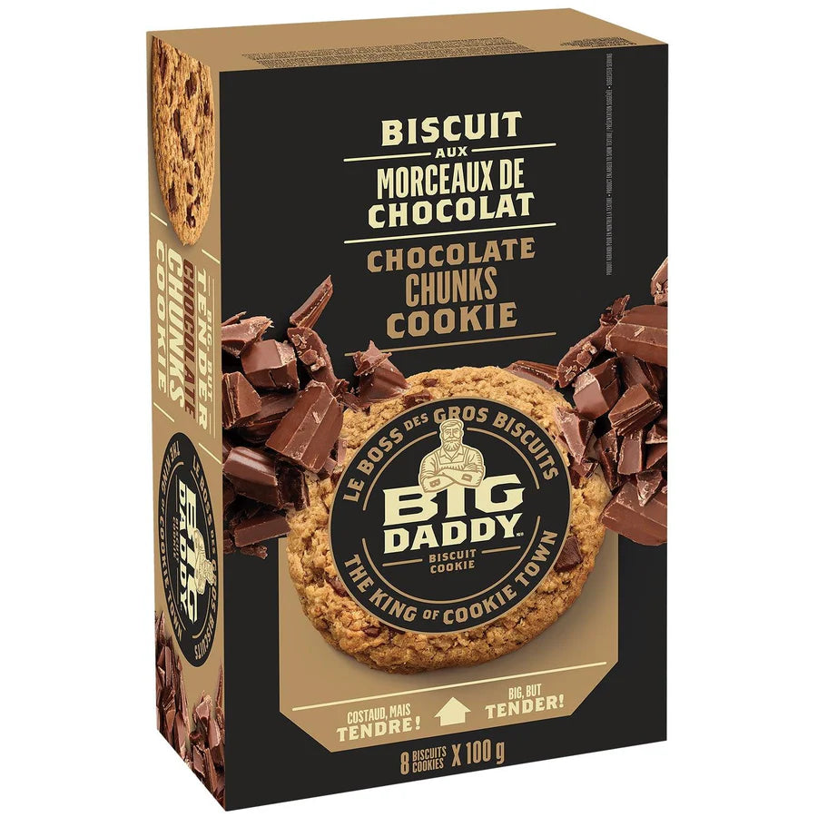 Big Daddy Chocolate Chunk Oatmeal Cookies 8 x 100g, Wholesale Bulk Mart