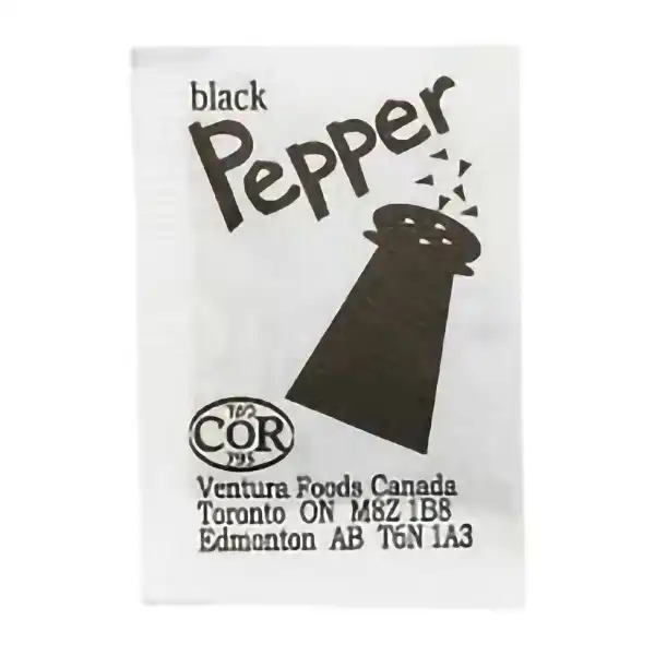 Small Packets of Ground Black Pepper 1000 Pcs For Restaurant — Bulk Mart