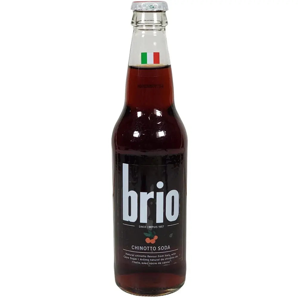 Brio Chinotto Italian Soda Drink Glass Bottle 12 x 355 ml, Bulk Mart