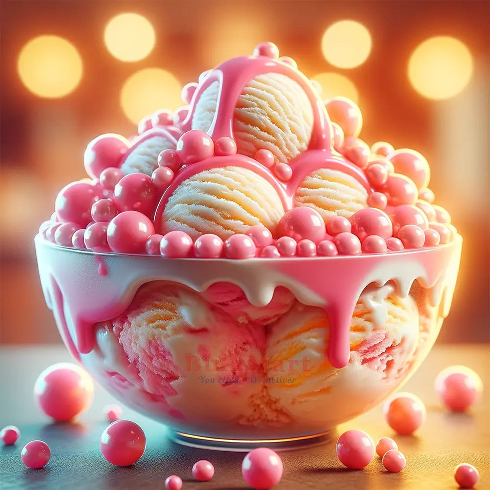 Sundae Topping Bubble Gum Flavor 1 L, Ice Cream And Dessert Toppings ...