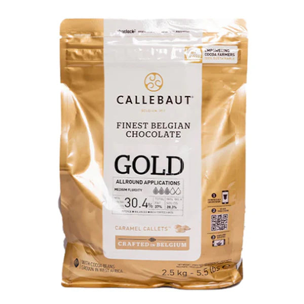 Gold Caramel Callets 30.4% 2.5kg Callebaut, Bulk Bakery Supplies — Bulk ...