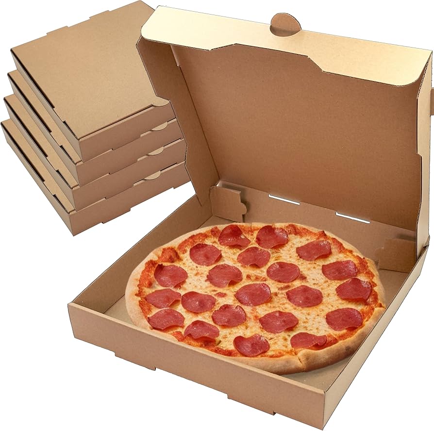9 inch Kraft Pizza Boxes, 9x9x2 Plain Corrugated Pizza Takeout Box ...
