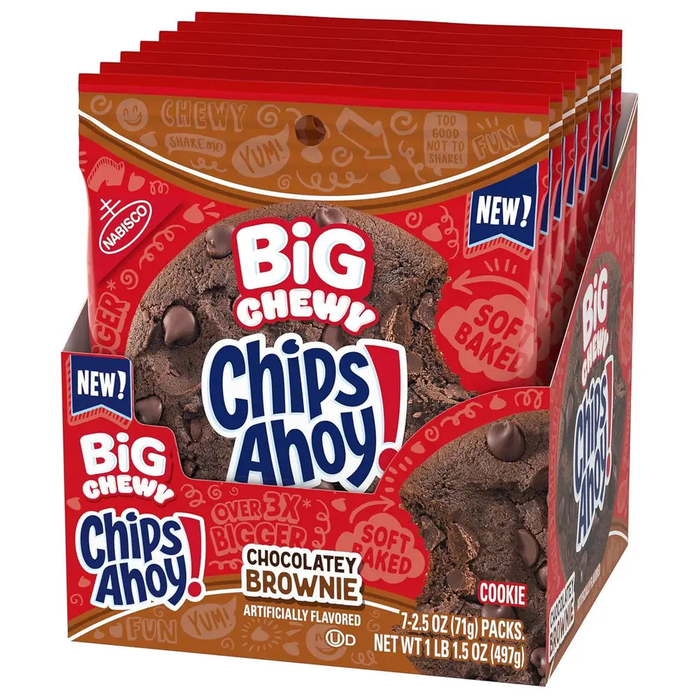 Chips Ahoy Big Chewy Chocolatey Brownie Cookies 7 x 71g - Bulk Mart