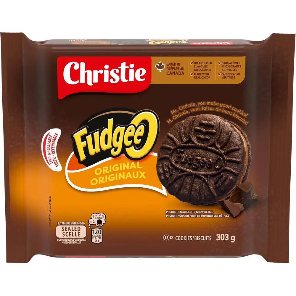 Christie Fudgee-O Original Cookies 303g, Wholesale Cookies in Canada ...
