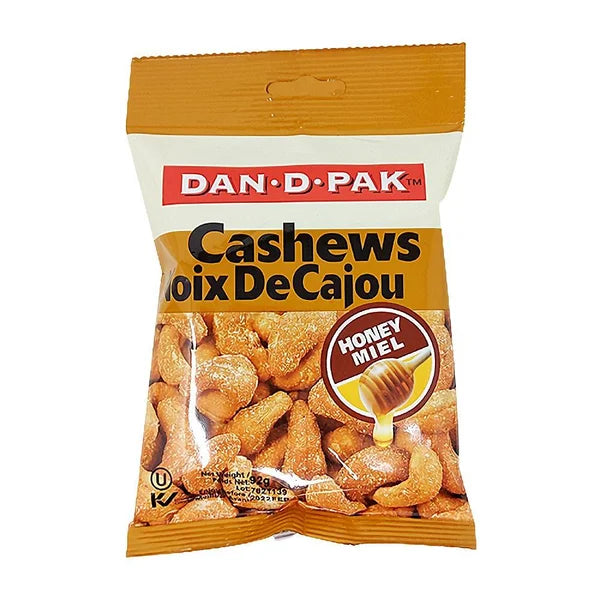 Dan D Pak Cashews Honey Roasted 12 x 92g, Snack Nuts & Seeds — Bulk Mart