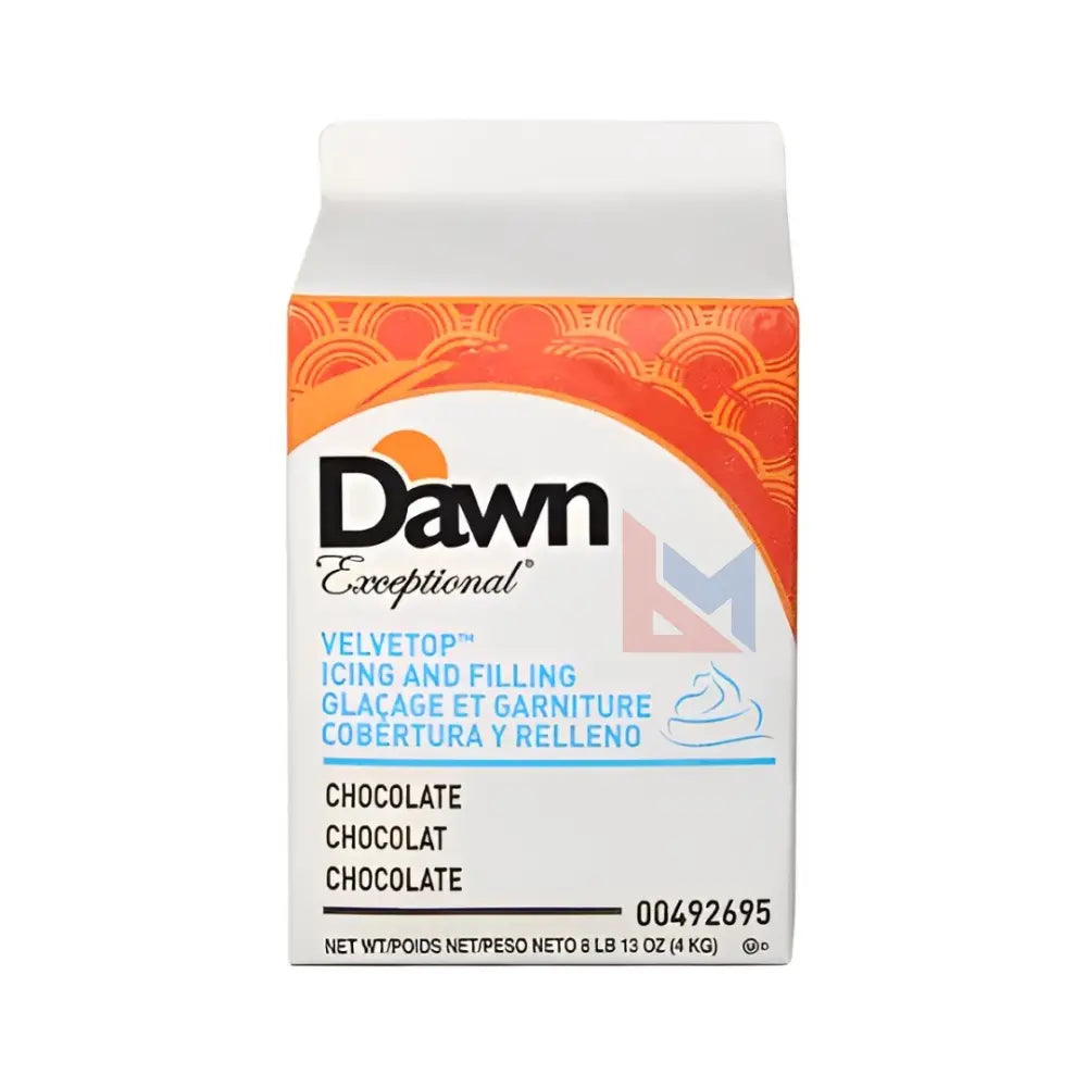 Dawn Velvetop Chocolate whipped Icing and Filling Liquid - 4 x 4 Kg ...