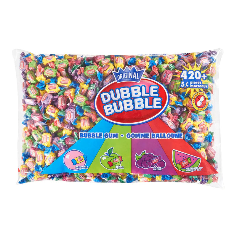 Dubble Bubble Assorted Bubble Gum 420 Pcs 1.89 Kg, Bulk Mart