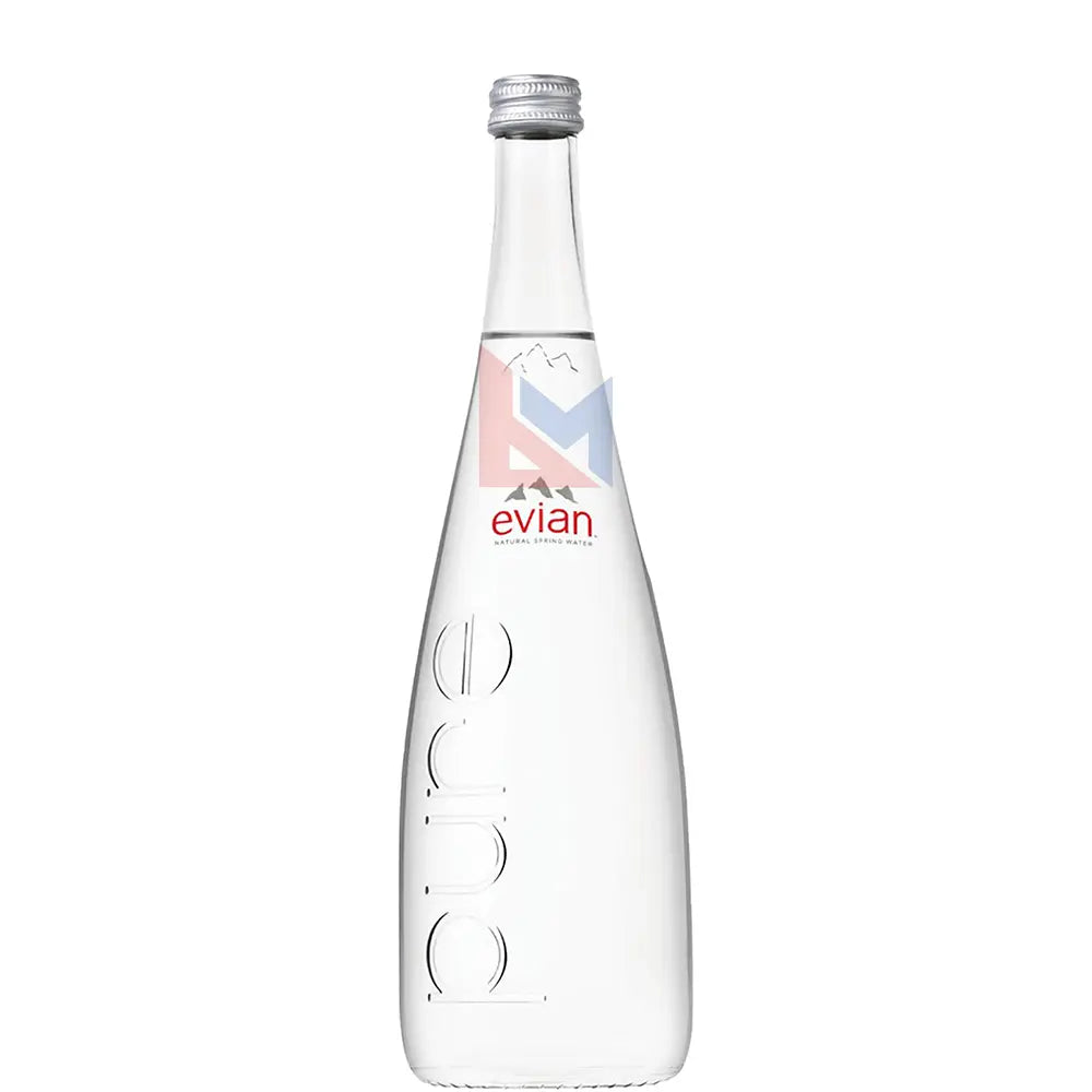 Evian Natural Spring Water Glass Bottle 12 x 750 ml, Supplier — Bulk Mart