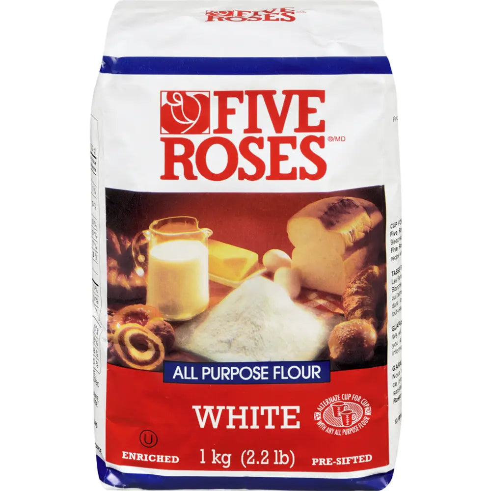 Five Roses All Purpose Flour White flour Bleached 1 Kg — Bulk Mart