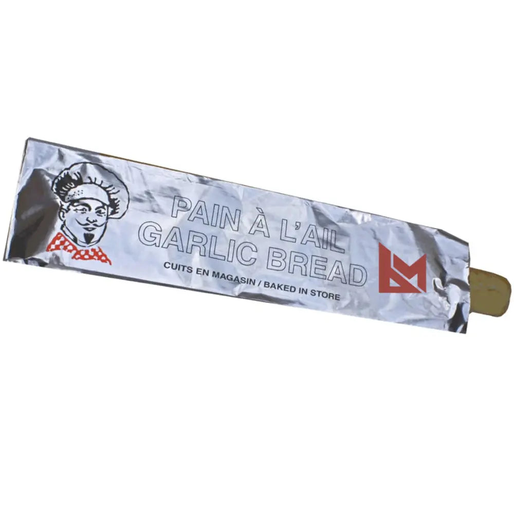Garlic Bread Bag Foil Laminated, Qty 500 5.25x2.25x21 Inch Silver Bags ...