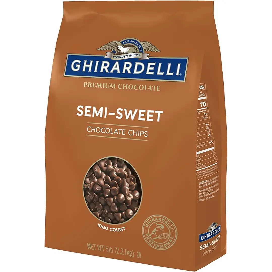 Ghirardelli Semi Sweet Chocolate Chips 1000 Count 5 Lbs - Bulk Mart