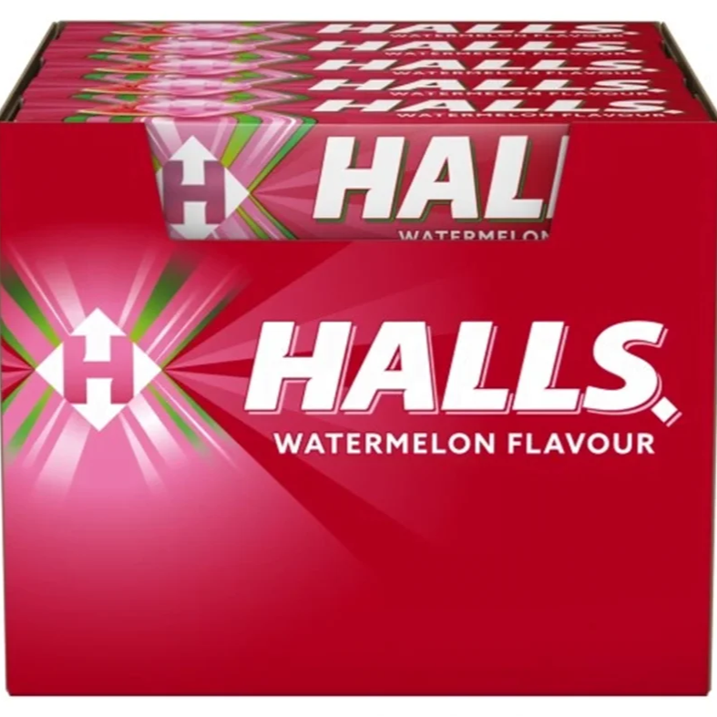 Halls Watermelon Flavour Cough Drops 9 Lozenges 20 Packs — Bulk Mart