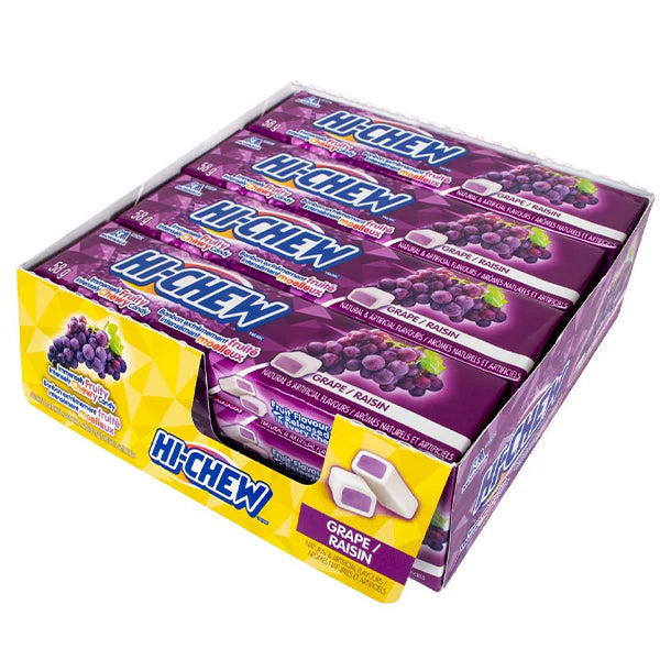 Hi Chew Grape Chewy Candy 12 x 58g, Most Popular Candies — Bulk Mart