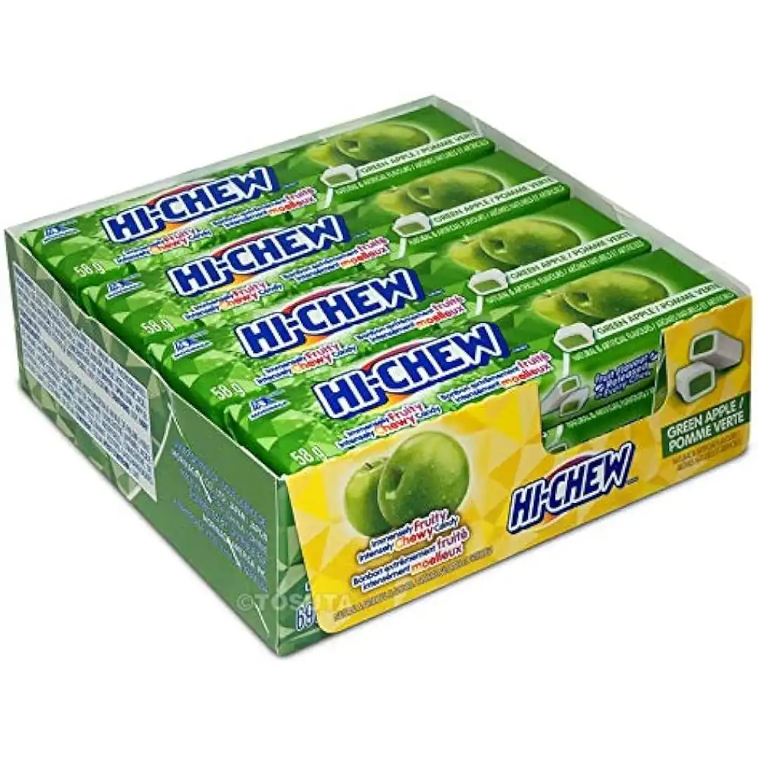 Hi Chew Green Apple Chewy Candy 12 x 58g, Popular Chewy Candy — Bulk Mart