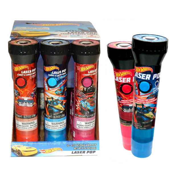 Hot Wheels Laser Pop Projector Candy 12 x 20g, Wholesale Candy - Bulk Mart