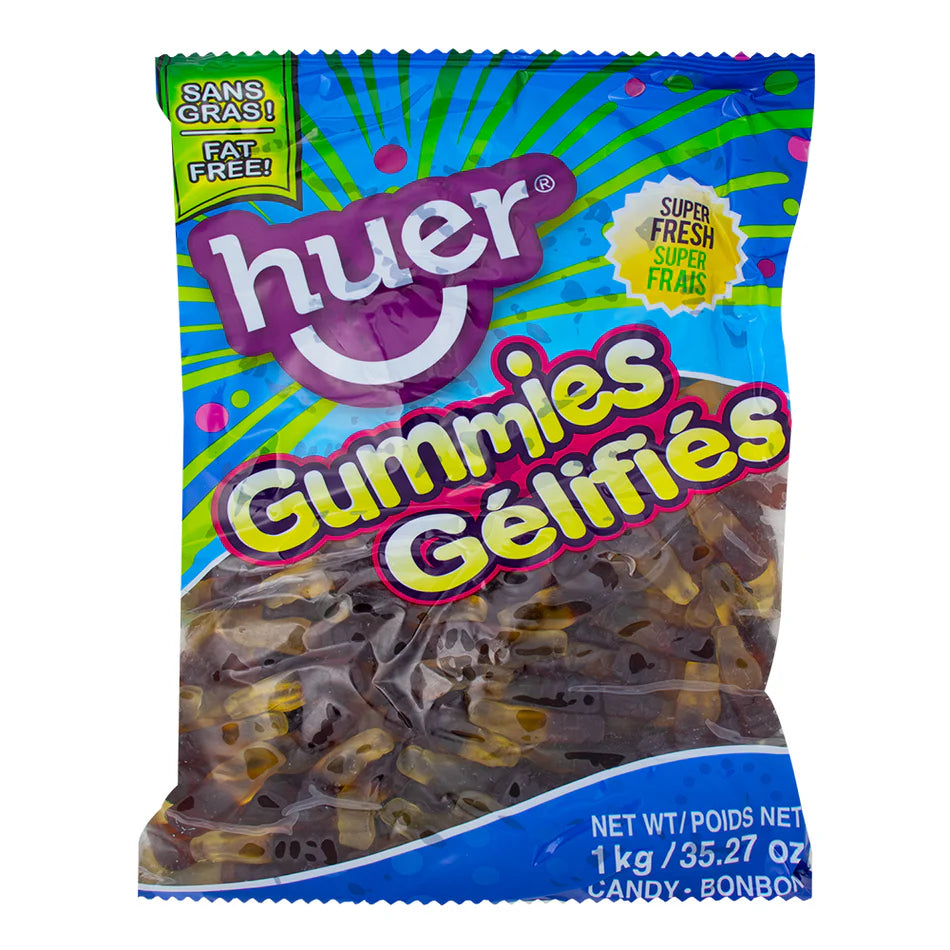 Huer Cola Bottle Gummies 12 x 1 Kg, Cola Flavoured Gummies — Bulk Mart