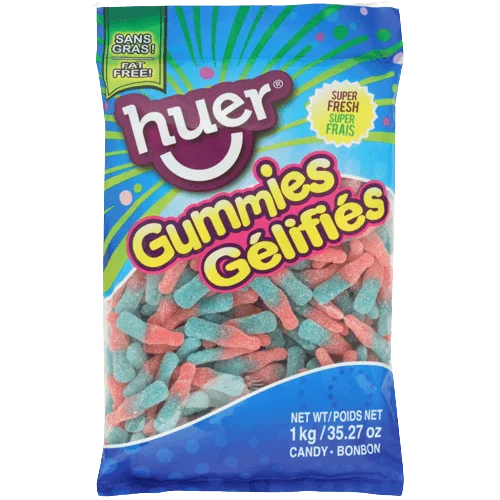 Huer Sour Bubblegum Bottle Gummies 1 Kg, Bulk Bottle Gummies Near Me ...