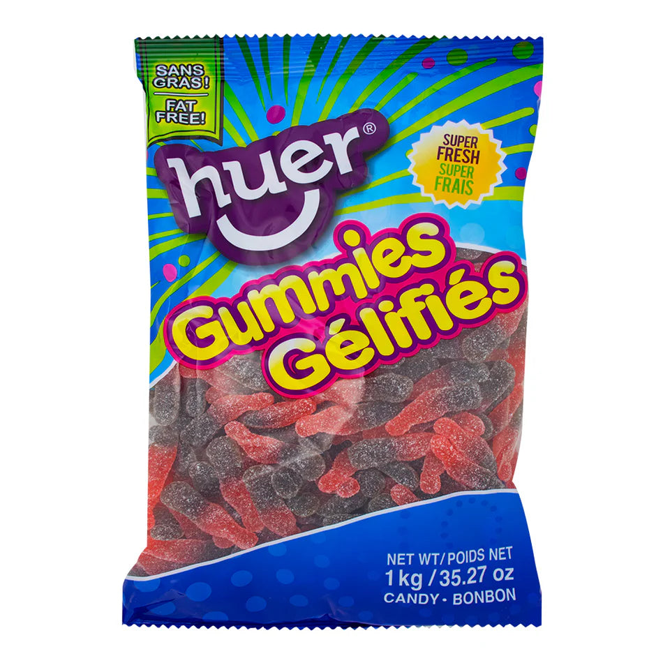 Gummy Cola Bottles, Huer Sour Cherry Cola Bottle Gummies 12 x 1 Kg ...