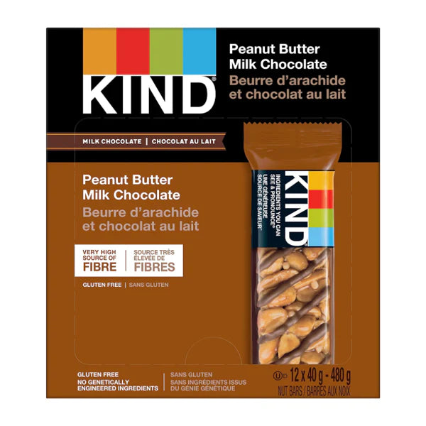 Kind Bars, Peanut Butter & Milk Chocolate Bar 40g 72/Case, Bulk Mart