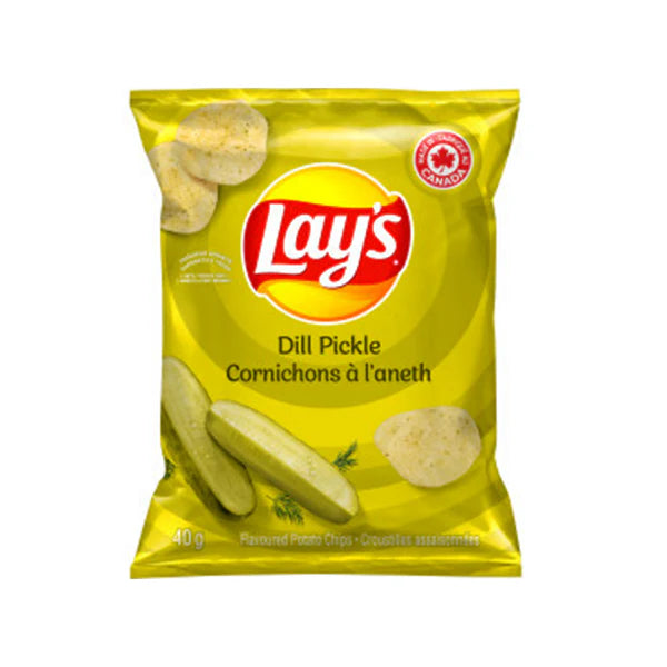 Lay's Dill Pickle Flavored Vending Potato Chips 40 x 40g, Bulk Snack ...