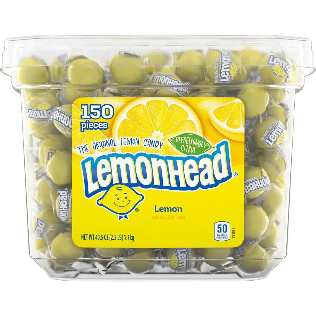 Lemonhead Original Lemon Candy 2.5 Lbs 150 Count Tub - Bulk Mart