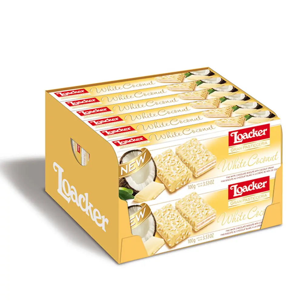 Loacker Gran Pasticceria Coconut White 12 x 100g, Bulk Mart