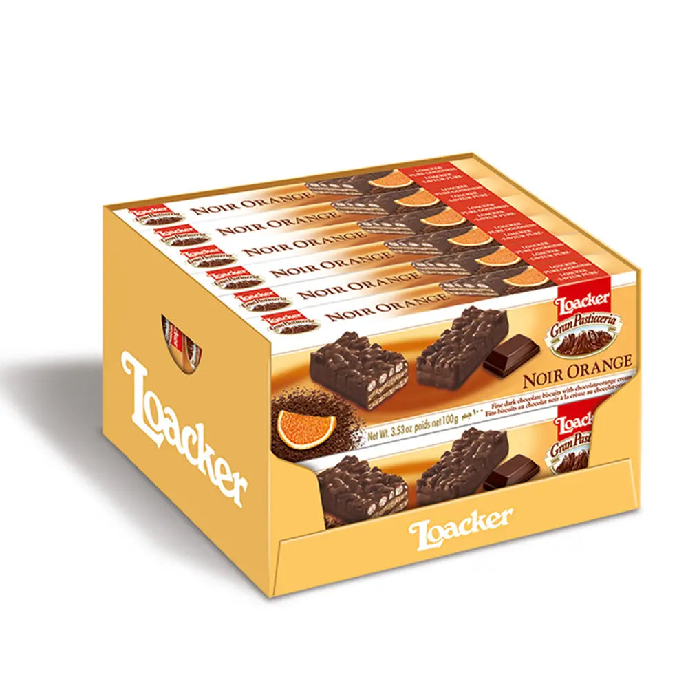 Loacker Gran Pasticceria Noir Orange 12 x 100g, Bulk Mart