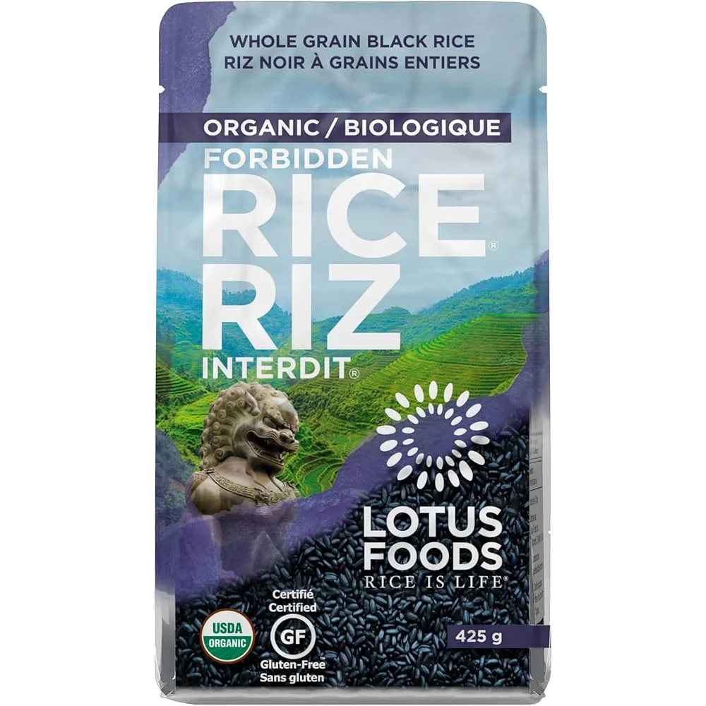 Organic Forbidden Rice, Whole Grain Black Rice 425g — Bulk Mart