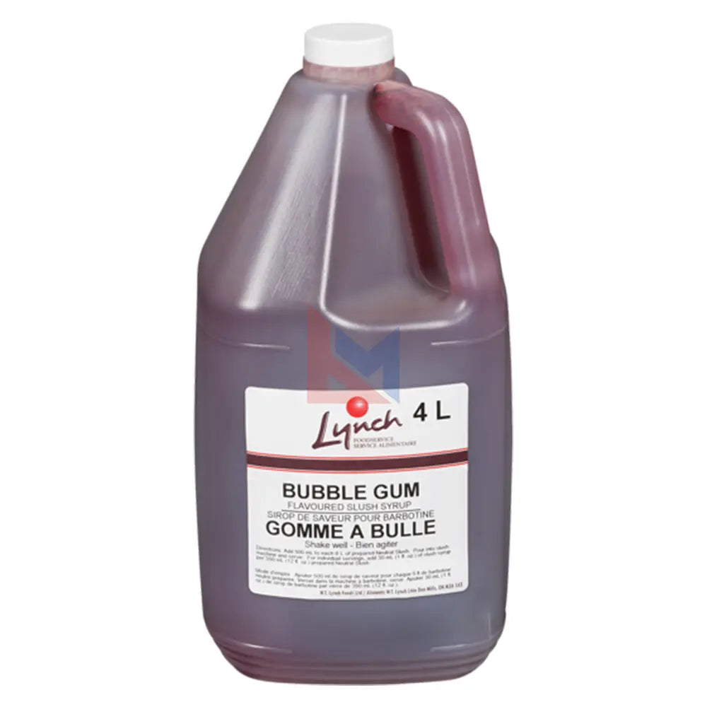 Bubble Gum Slush Syrup 4L Lynch Frozen Beverage Mixes — Bulk Mart