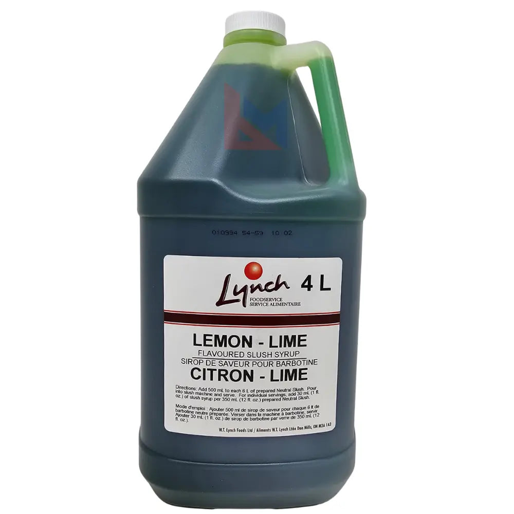 Lemon Lime Slush Syrup 2x4L Lynch Slush Mix Lemon Line On Sale — Bulk Mart