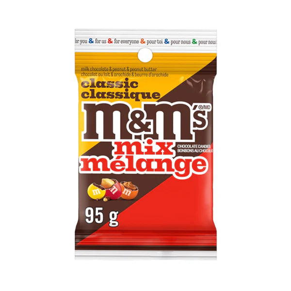 M&M Classic Mix Chocolate Candy 12 x 95g, Bulk mini chocolates — Bulk Mart
