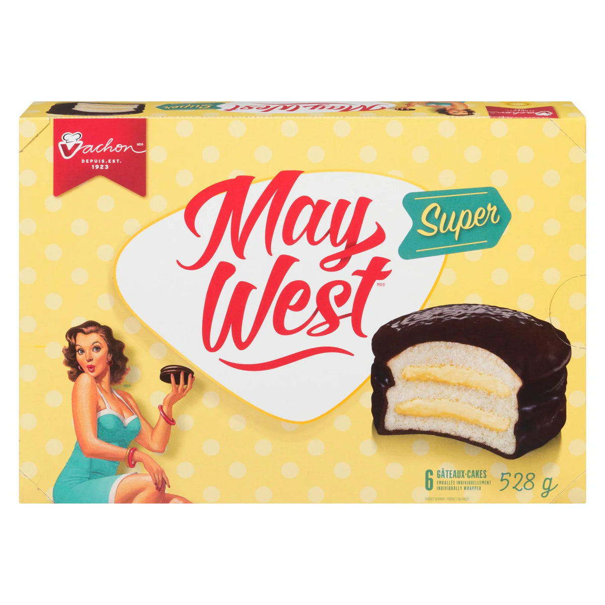 May West Super Cakes With Chocolatey Coating & Creamy Filling 528g ...