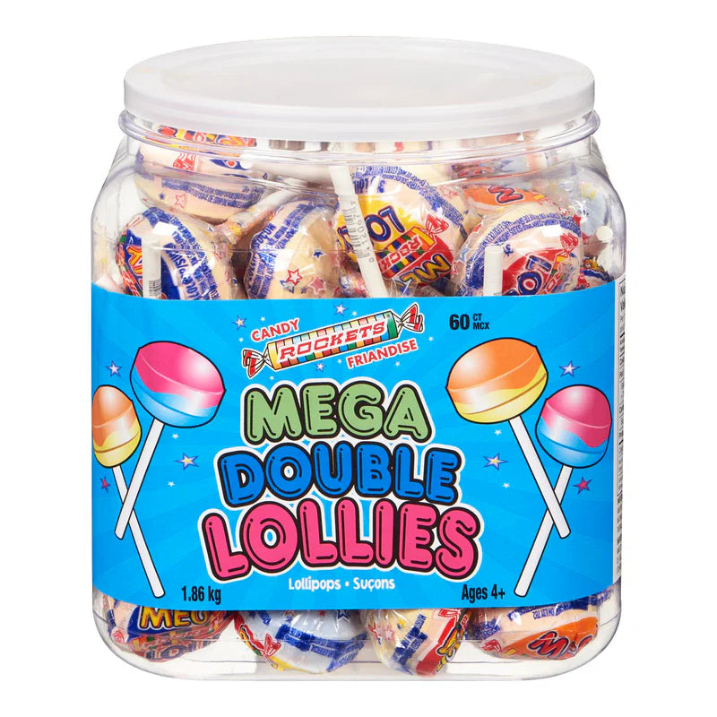 Mega Double Lollies Jar Lollipops 60 x 31g, Wholesale Lollipops at Low ...