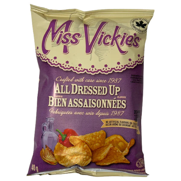 Miss Vickie's All Dressed Up Kettle Cooked Potato Chips 40 x 40g, Bulk ...