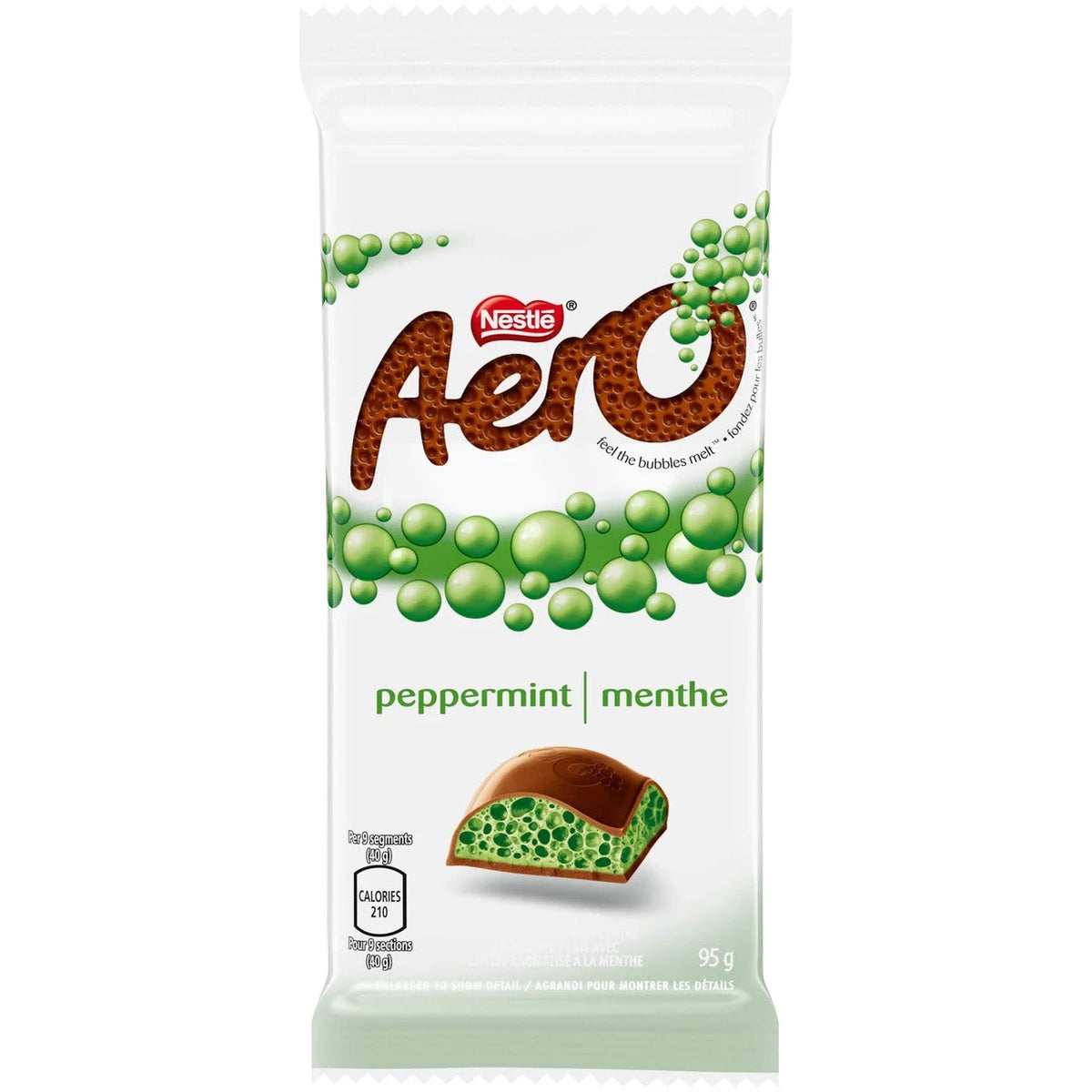 Nestle Aero Peppermint Chocolate Bar 15 x 95g, Canadian Distribution ...