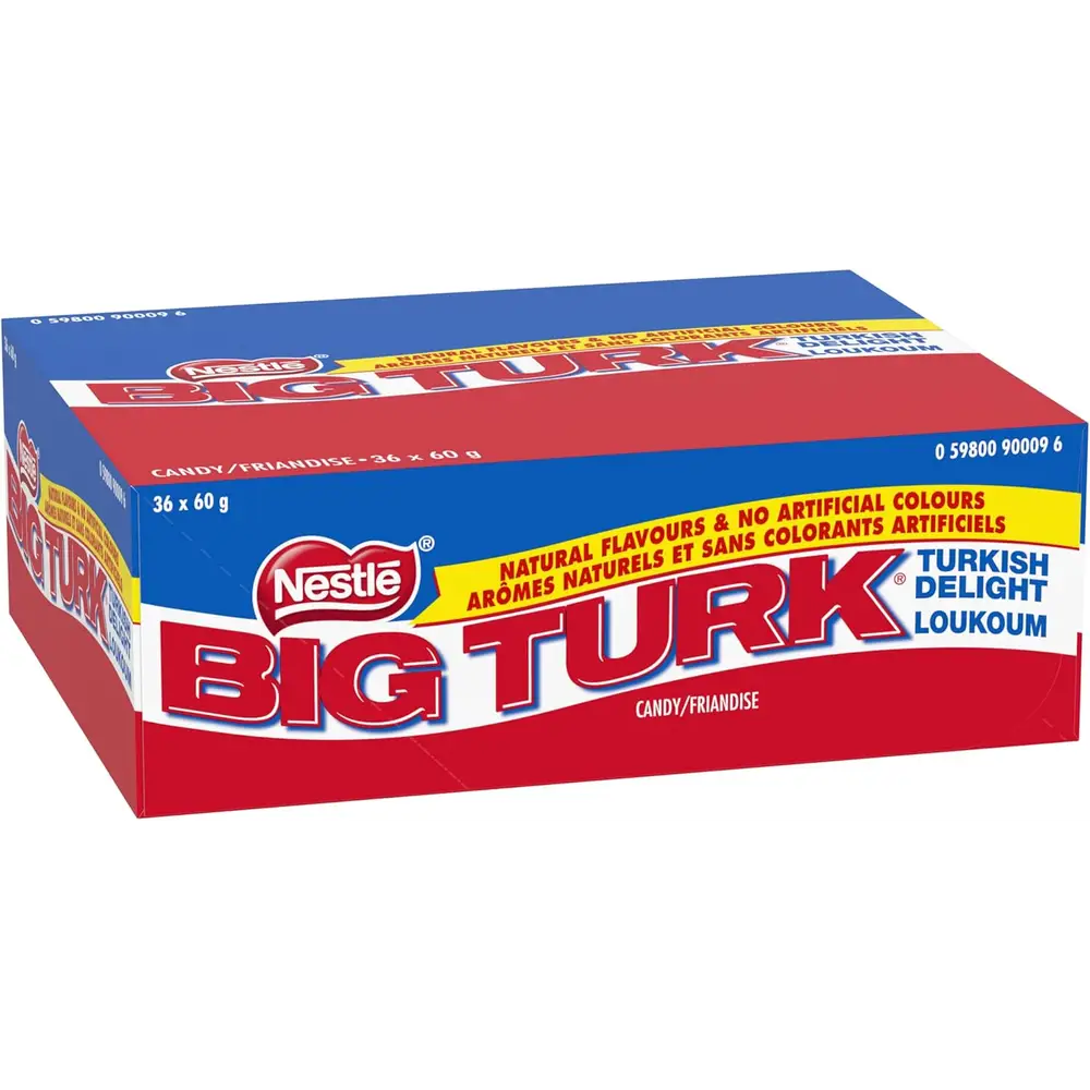 Nestle Big Turk Turkish Delight Chocolate Candy Bar 36 x 60g — Bulk Mart