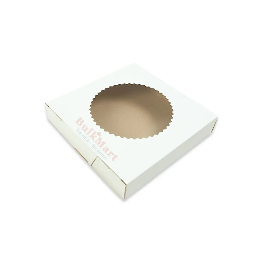 Pie Box With Window Glued 10x10x1.75 Inch, Dessert Box With Clear Lid ...