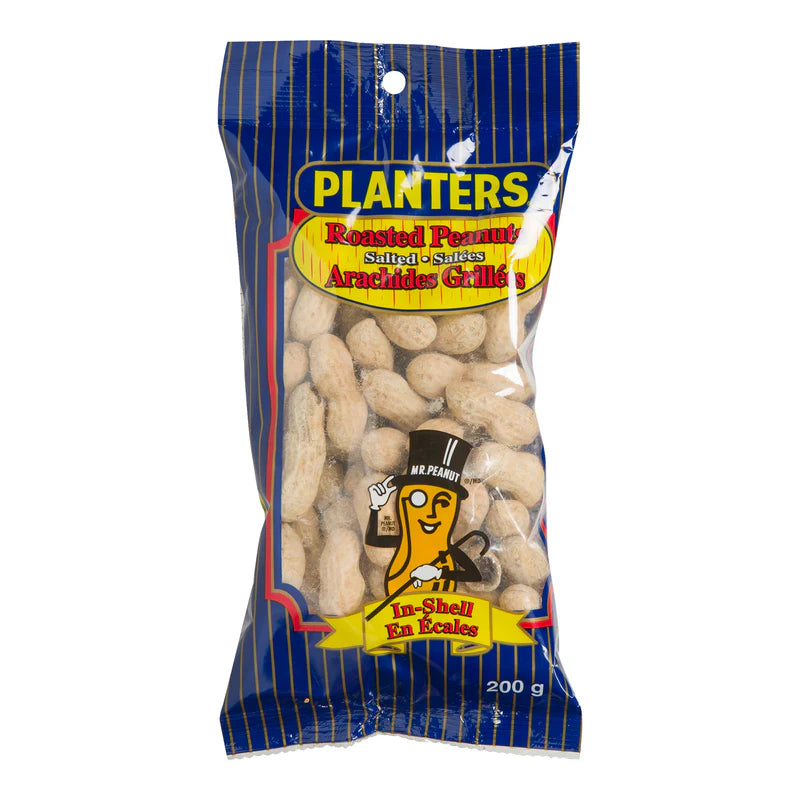 Planters Peanuts In Shell Roasted Salted 24 x 200g, Vending Supplies ...