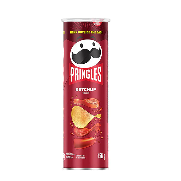 Pringles Ketchup Flavoured Potato Chips 14 x 156g, Bulk Snack Supplier — Bulk Mart