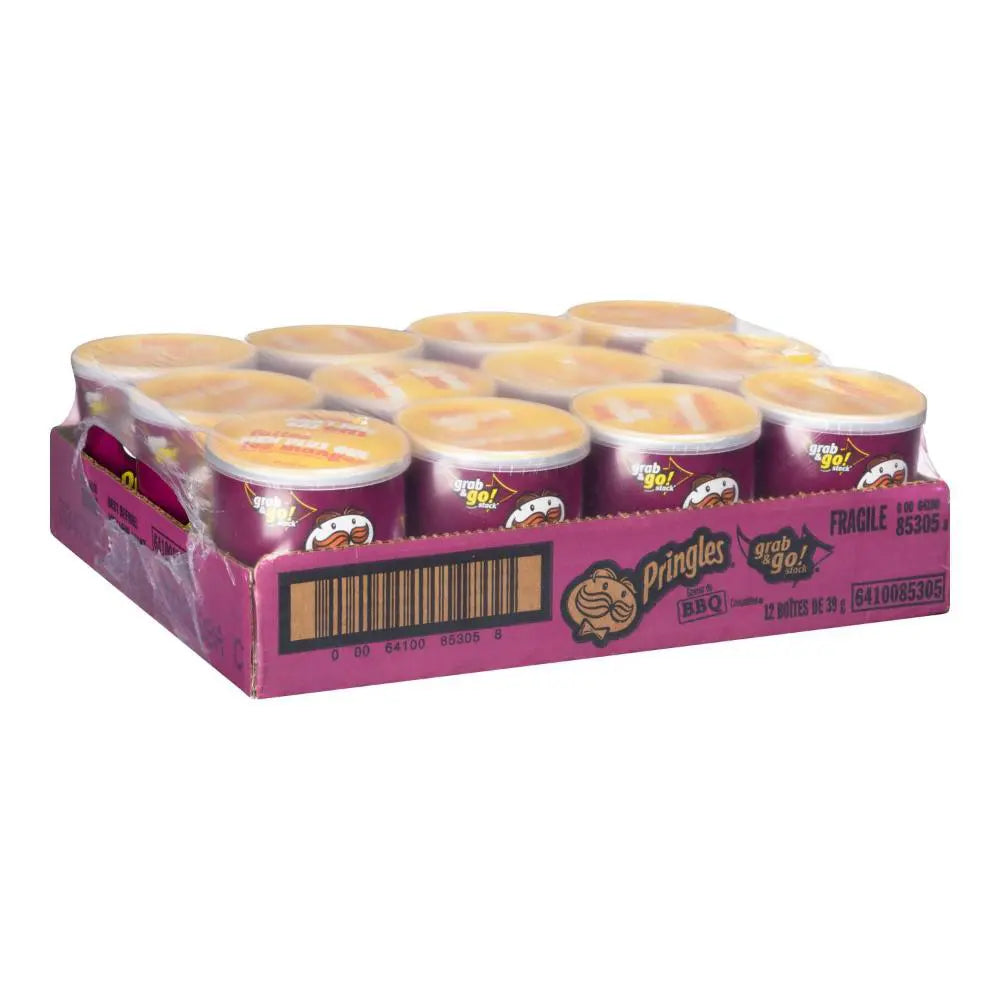 Pringles BBQ Potato Chips, Mini Small Can 12 x 37g, Bulk Snack Supplier ...