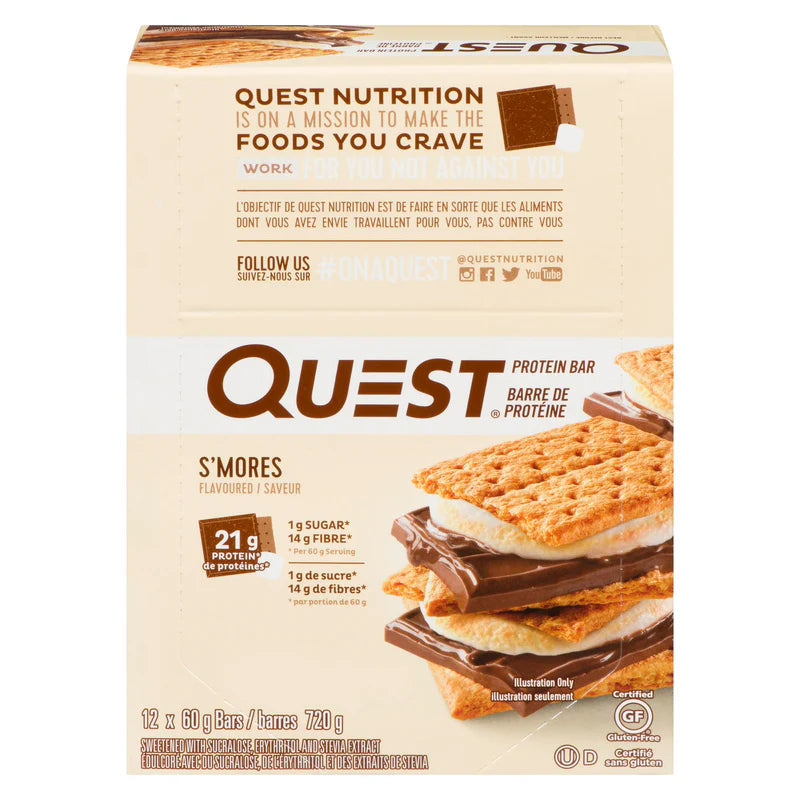 Quest Protein Bar Smores 12 x 60g, Wholesale Nutrition Bars Supplier ...
