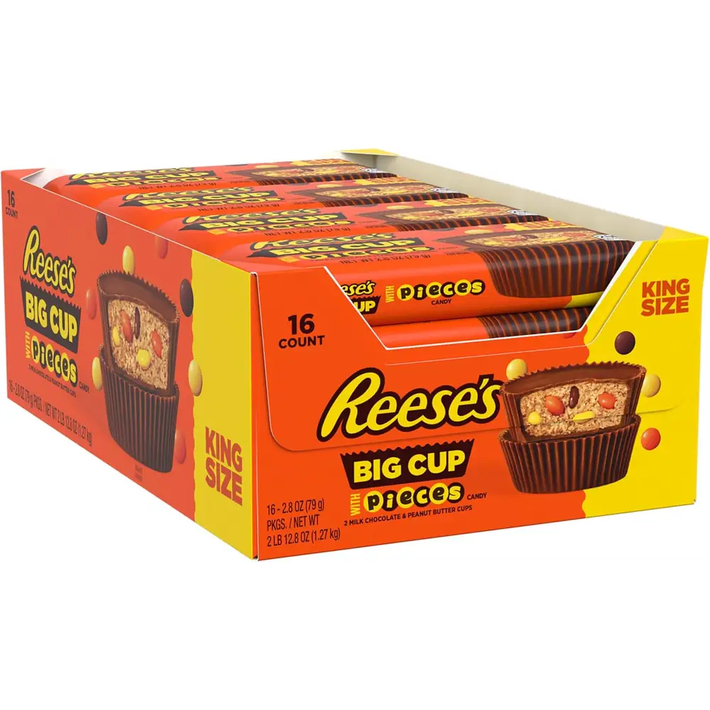 Reese Peanut Butter Big Cup With Stuffed Pieces 16 x 79g, Wholesale ...