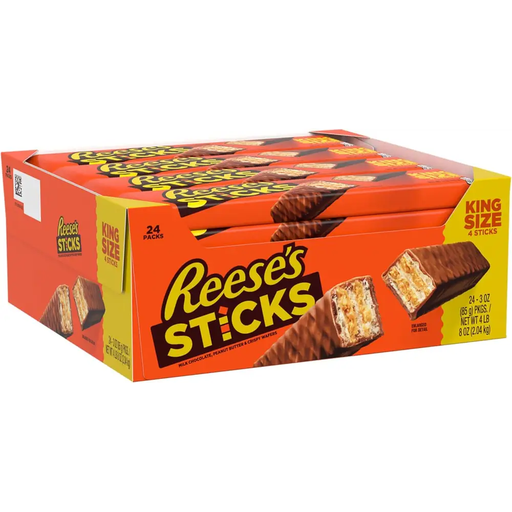 Reese Sticks King Size Crispy Wafer Bar 24 x 85g, Wholesale Snacks ...
