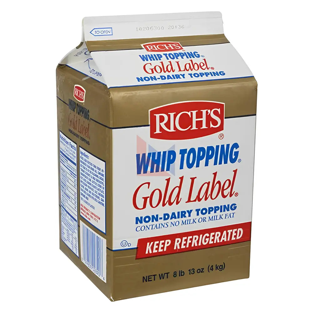 Whipped Topping Gold Label 4x4Kg Rich's, Bulk Supplier Canada — Bulk Mart