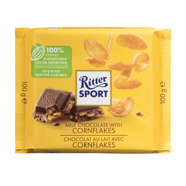 Ritter Sport Milk Chocolate With Cornflakes 6 x 100g, Gas Station Candy ...
