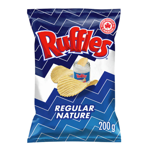 Ruffles Regular Original Potato Chips 12 x 200g, Bulk Snack Supplier ...